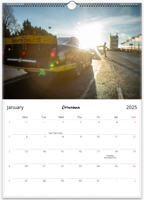 2025 Trackdays.ie Calendar – trackdays.ie